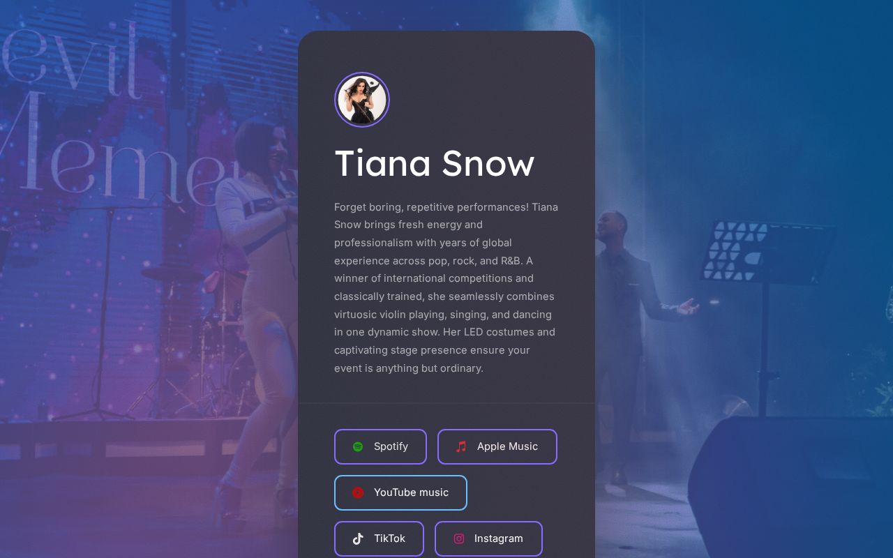 Elevate Your Event with Tiana Snow: Violinist, Singer, and Performer ...